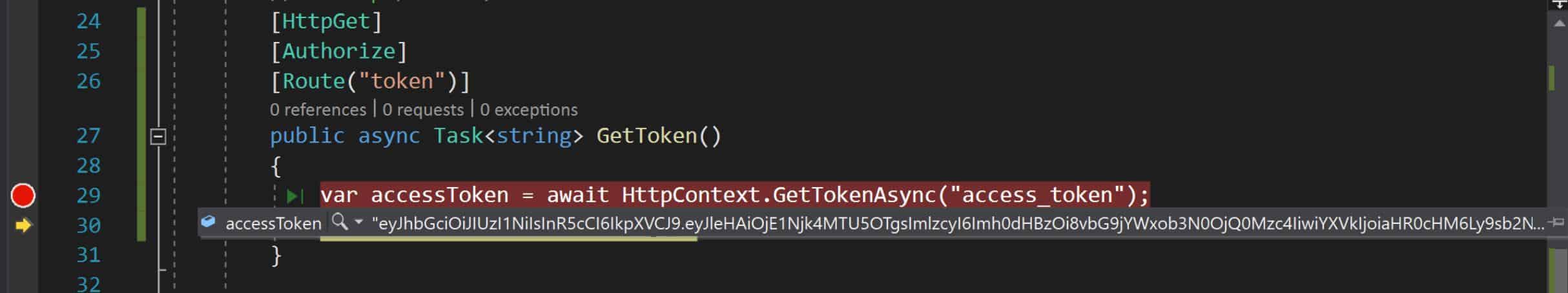 How to Get Access Token from HttpContext in .NET Core