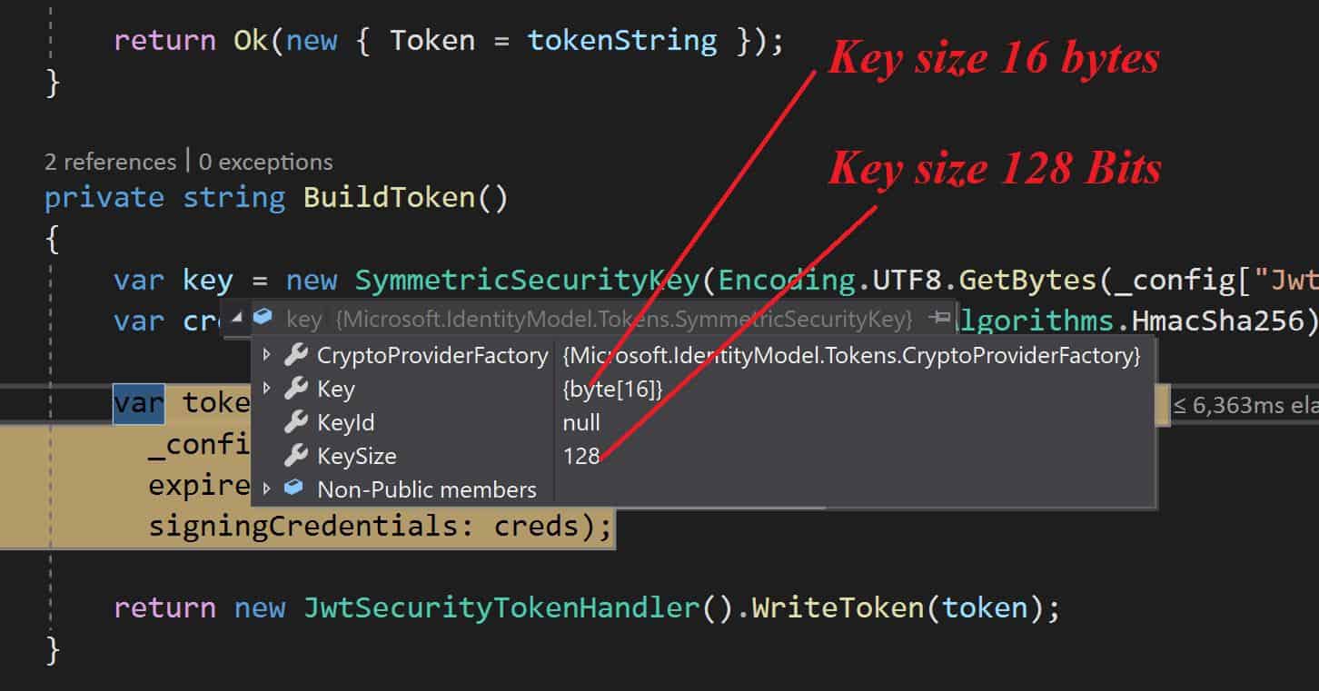 Resolved – IDX10603: The algorithm HS256 requires the SecurityKey ...