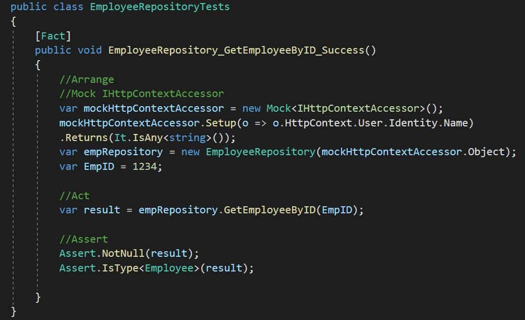 Unit Test and Mock IHttpContextAccessor | TheCodeBuzz