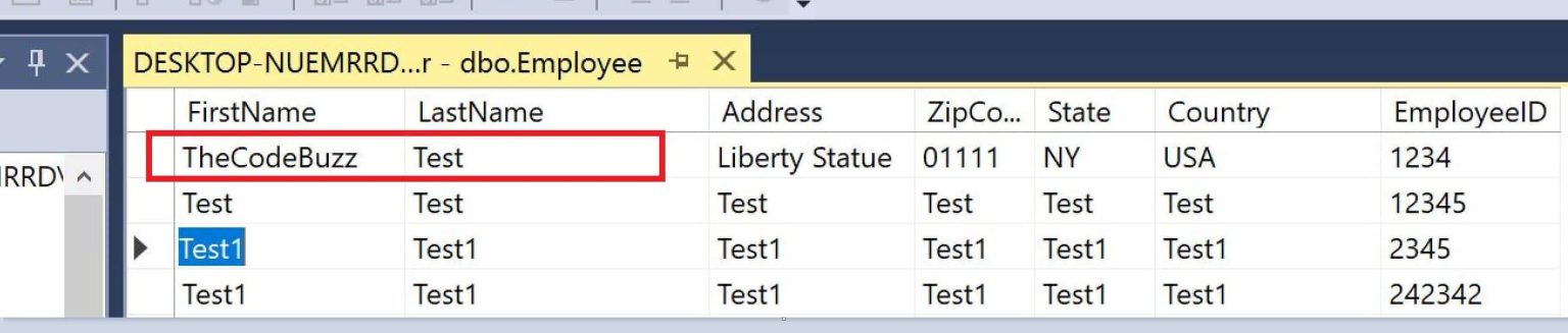 Connect .NET SQL Database C# Example - TheCodeBuzz