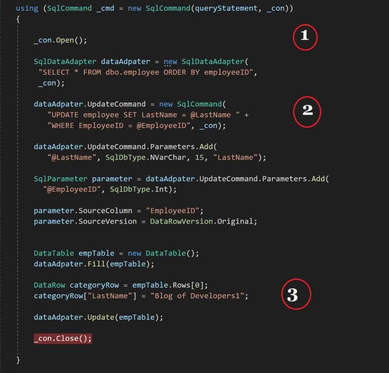 Connect .NET SQL Database C# Example - TheCodeBuzz