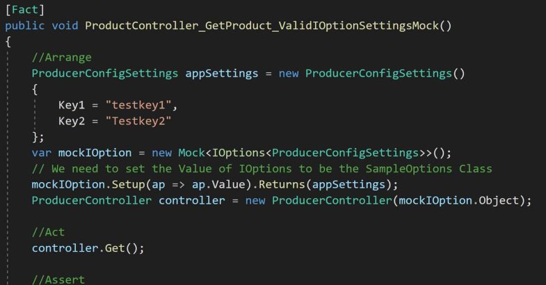 Unit Test and Mock IOptions in .NET Core - TheCodeBuzz
